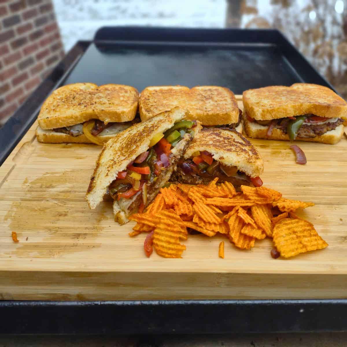 Patty Melt (Italian Style) on a Griddle - Blackstone Griddle 101