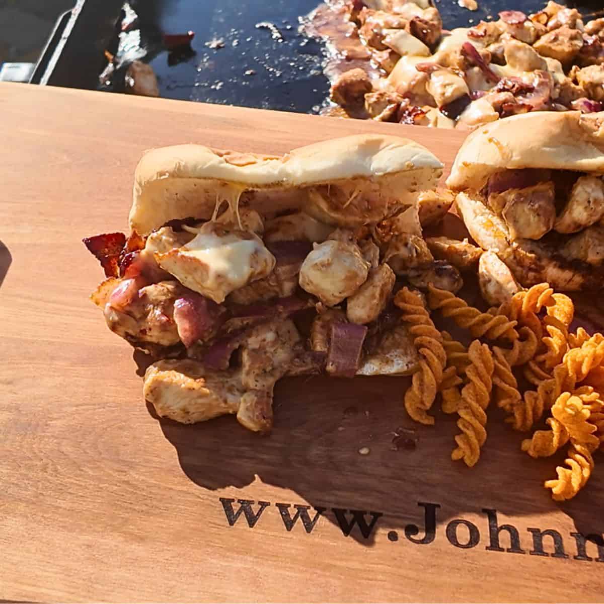 BBQ Bacon Chicken Philly on a Blackstone Griddle - Blackstone Griddle 101